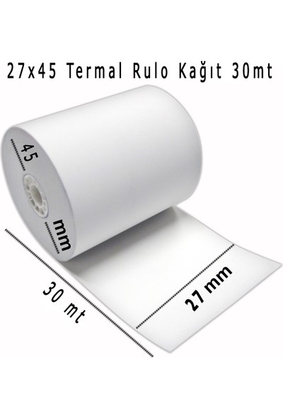 Rulo Merkezi 27X30 Metre Termal Rulo 10'lu Paket Rulo Merkezi 27X30 Metre Termal Rulo 10'lu Paket