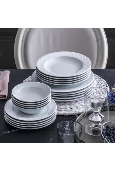 Güral Alfa 60 Parça 12 Kişilik Yemek Takımı