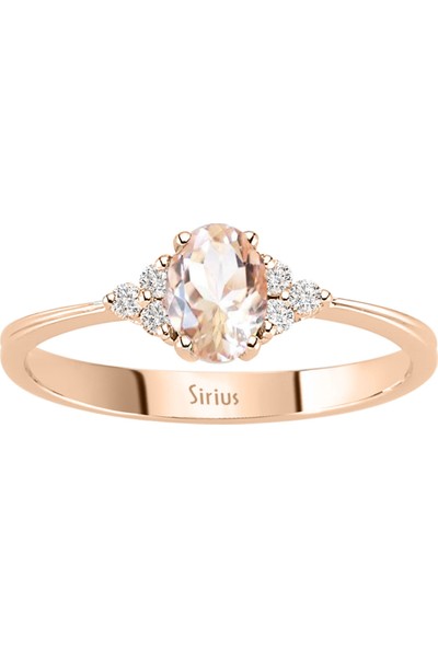 Sirius Pırlanta ve Oval Morganite Taşlı Saga Yüzük 0417R0273