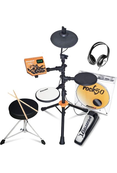 Carlsbro ROCK50 Bp1 Dijital Çocuk Davulu (Tabure+Kulaklık) Carlsbro ROCK50 Bp1 Dijital Çocuk Davulu (Tabure+Kulaklık)