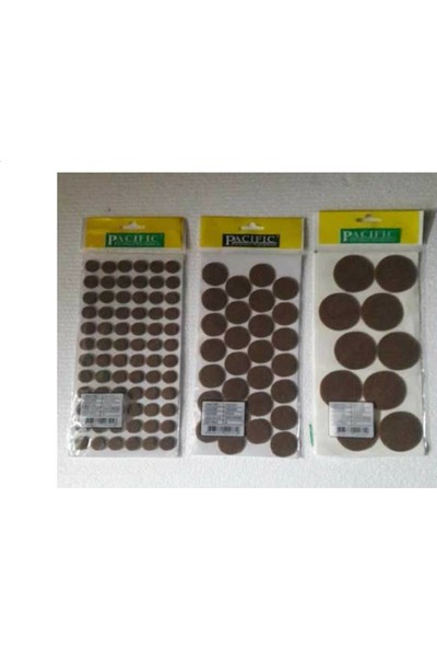 Pacific - Sandalye Koltuk Mobilya Ayak Zemin Koruyucu Keçe 3 Paket