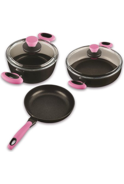 Leggno 3'lü Titanyum Tencere Seti Leggno 3'lü Titanyum Tencere Seti