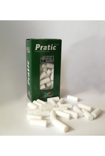 Pratic Sert Sigara Sarma Filtresi 48 Paket 6 mm Pratic Sert Sigara Sarma Filtresi 48 Paket 6 mm