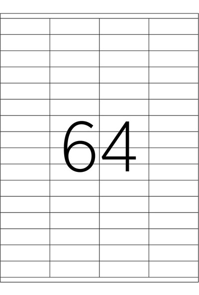 Jokey Kırtasiye 5 TABAKA A4 Laser Etiket Beyaz 52,5 x 18 mm Jokey Kırtasiye 5 TABAKA A4 Laser Etiket Beyaz 52,5 x 18 mm