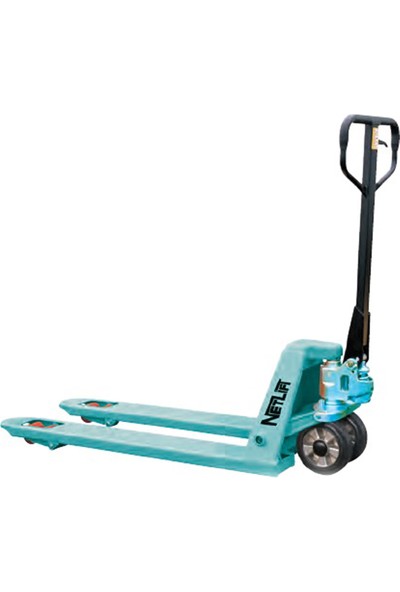 Netlift 2500 kg Kaldırma Kapasiteli Döküm Pompa Transpalet Turkuaz-Siyah