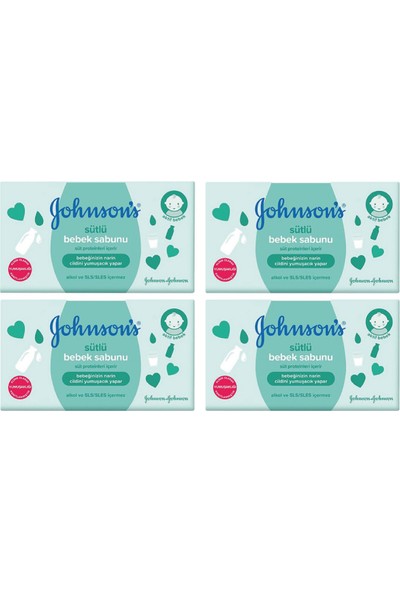 Johnsons Baby Sütlü Bebek Sabunu 100GR 4lü Johnsons Baby Sütlü Bebek Sabunu 100GR 4lü