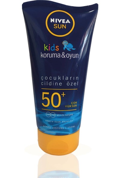 Nivea Çocuk Güneş Losyonu 50 Faktör 150ML Kids Koruma ve Oyun Nivea Çocuk Güneş Losyonu 50 Faktör 150ML Kids Koruma ve Oyun