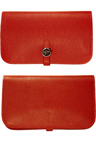 Kangaroo Kıngdom Deri Kırmızı Kadın Portföy & Clutch El Çanta 8744-KR Kangaroo Kıngdom Deri Kırmızı Kadın Portföy & Clutch El Çanta 8744-KR