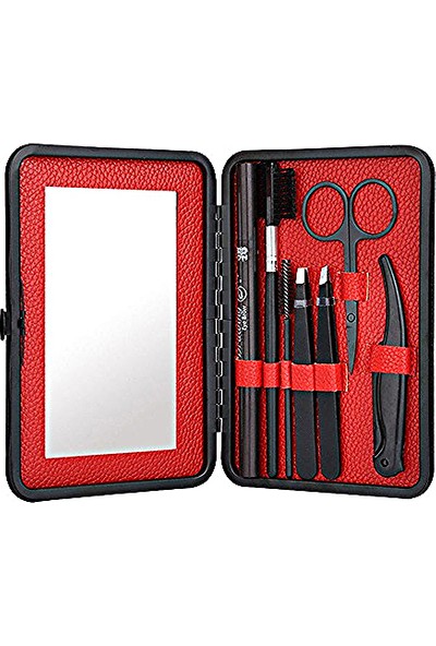 7'li Sakal Kaş ve Kirpik Düzeltici Aynalı Tıraş Seti 1 Makas 1 Tarak 1 Fırça 2 Cımbız 7'li Sakal Kaş ve Kirpik Düzeltici Aynalı Tıraş Seti 1 Makas 1 Tarak 1 Fırça 2 Cımbız