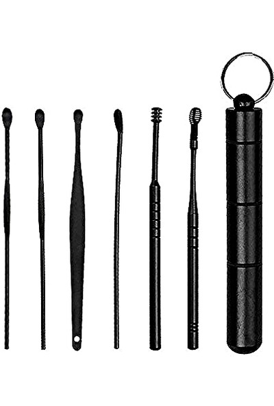 Paslanmaz Çelik 6'lı Kulak Temizleme Seti Kulak Kulak Temizleme Seti Kulak Bakım Seti