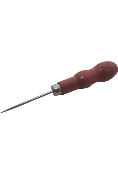 Çuvaldız Mini Boy Top ve Ahşap Saplı Deri Delme Kemer Delme Iğnesi Kırmızı 12 cm Çuvaldız Mini Boy Top ve Ahşap Saplı Deri Delme Kemer Delme Iğnesi Kırmızı 12 cm