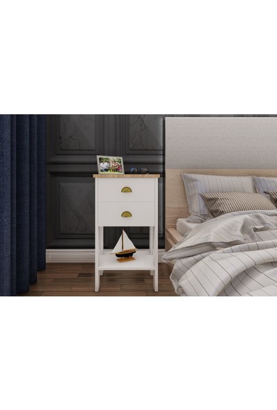 Yeni Konsept Modern Komodin Çift Çekmeceli