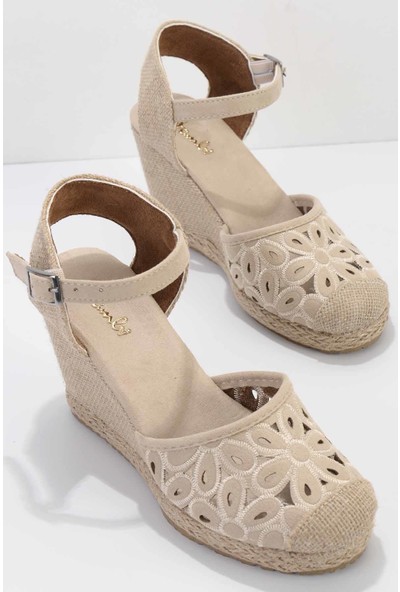 Bambi Vizon Süet Kadın Espadril K05874011802