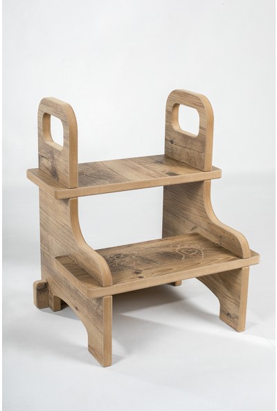 Damping Ahşap Basamak Tabure Çocuk Bebek Banyo Wc Merdiveni