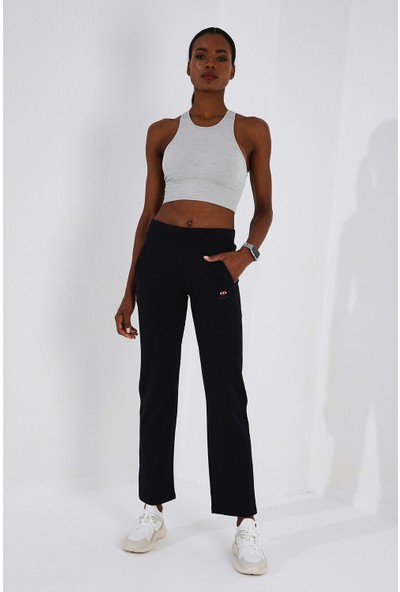 Tommy Life Klasik Cep Üç Çizgili Lacivert Kadın Eşofman Alt