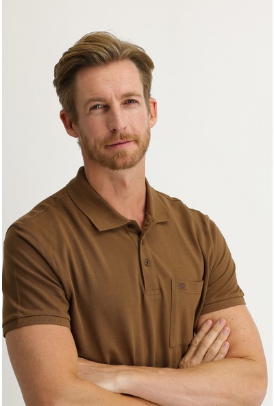 Kiğılı Polo Yaka Regular Fit T-Shirt