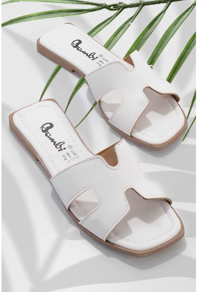 Bambi Beyaz Kadın Terlik K04956110009