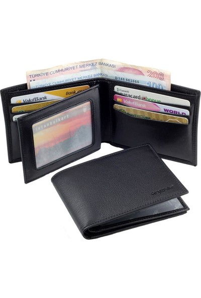 Cengiz Pakel Gerçek Deri Siyah Erkek Cüzdan Cengiz Pakel Gerçek Deri Siyah Erkek Cüzdan