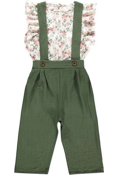 Civil Girls Kız Çocuk Tulum 6-9 Yaş Haki