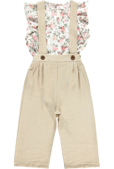 Civil Girls Kız Çocuk Tulum 6-9 Yaş Bej