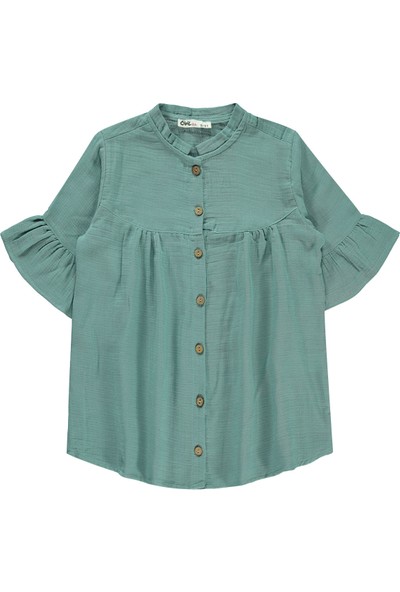 Civil Girls Kız Çocuk Gömlek 10-13 Yaş Yeşil