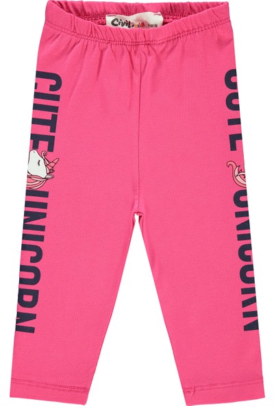 Civil Baby Kız Bebek Uzun Tayt 6-18 Ay Fuşya