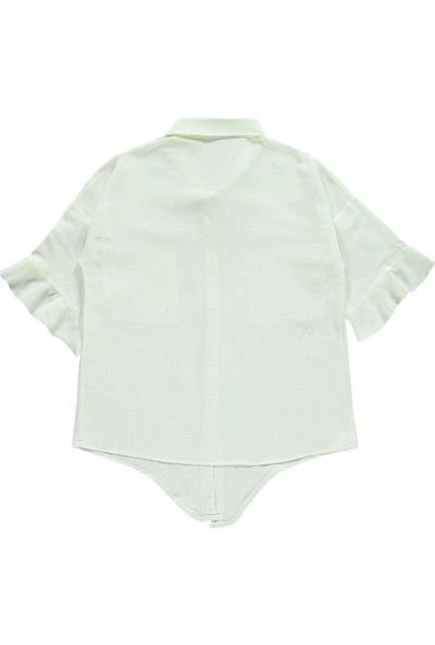Civil Girls Kız Çocuk Bağlamalı Gömlek 10-13 Yaş Ekru