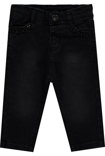 Civil Baby Kız Bebek Kot Pantolon 6-18 Ay Siyah