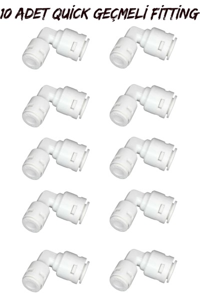 Su Arıtma Cihazı Filtreleri Bağlantı Aparatı 1/4 L Dirsek Quick Geçme (10 Adet ) Su Arıtma Cihazı Filtreleri Bağlantı Aparatı 1/4 L Dirsek Quick Geçme (10 Adet )