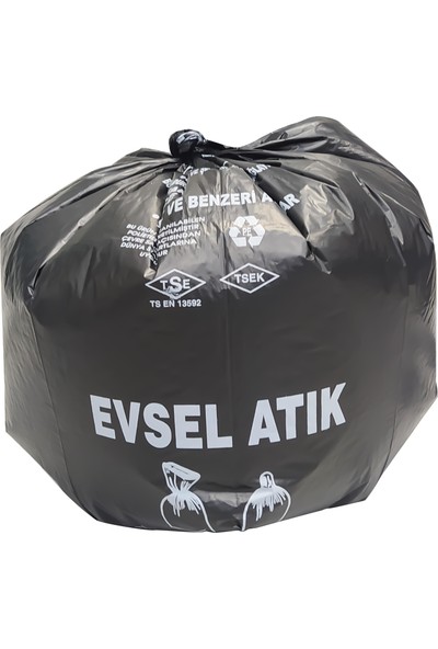 Floraplast Battal Boy Siyah Baskılı Çöp Torbası 100'lü Floraplast Battal Boy Siyah Baskılı Çöp Torbası 100'lü