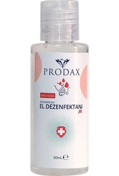 Prodax Alkol ve Qac Bazlı El Dezenfektanı Parfümlü (Jel) 50 Ml. Fliptop