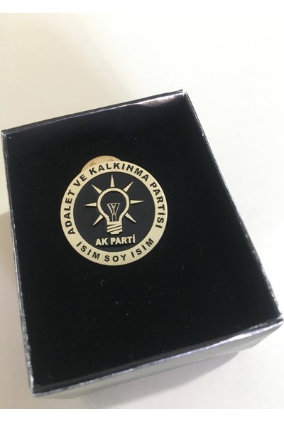 Bindalhediyelik Kişiye Özel Ak Parti Pirinç Yaka Rozeti