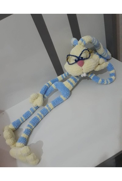 Oyuncak Park Komik Uzun Kulaklı Sevimli Tavşan Amigurumi Organik Oyuncak