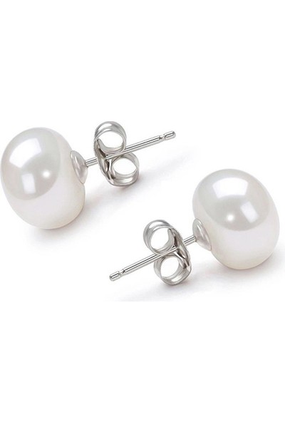 Chavin Ufak 6 Mm. Gerçek Inci Gümüş Küpe DG90-6