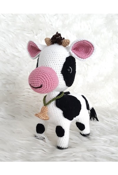 Buzu Sevimli Buzağı Amigurumi Oyuncak
