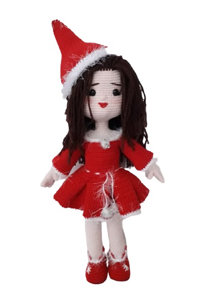 Oyuncak Park Yılbaşı Güzeli Bebek Amigurumi Organik Oyuncak