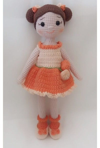 Oyuncak Park Şeftali Bebek Amigurumi Organik Oyuncak