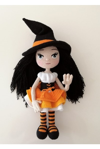 Oyuncak Park Sevimli Cadı Bebek Amigurumi Organik Oyuncak