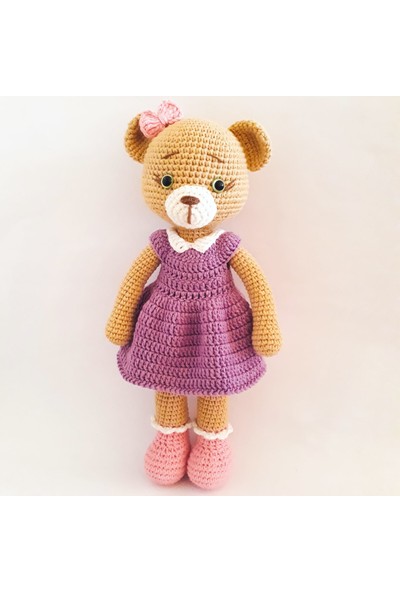Sevimli Ayıcık Bayan Danny Amigurumi Oyuncak