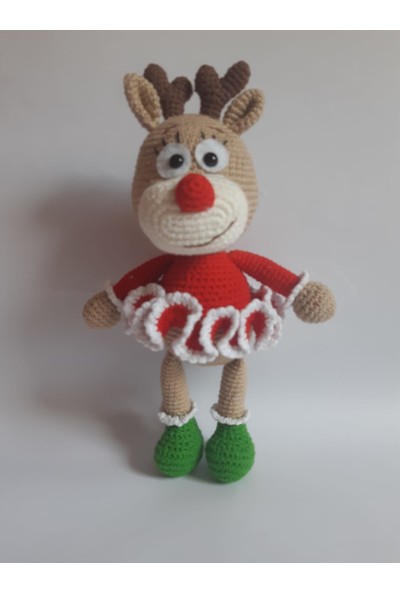 Şaşkın Yılbaşı Geyiği Amigurumi Oyuncak
