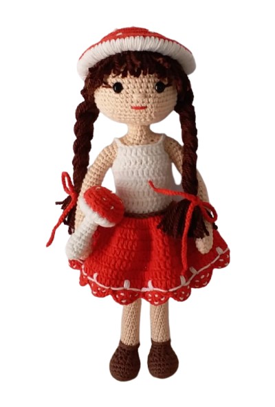 Oyuncak Park Mantar Bebek Amigurumi Organik Oyuncak