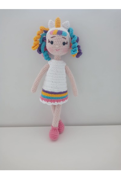 Oyuncak Park Unicorn Kız Bebek Amigurumi Organik Oyuncak