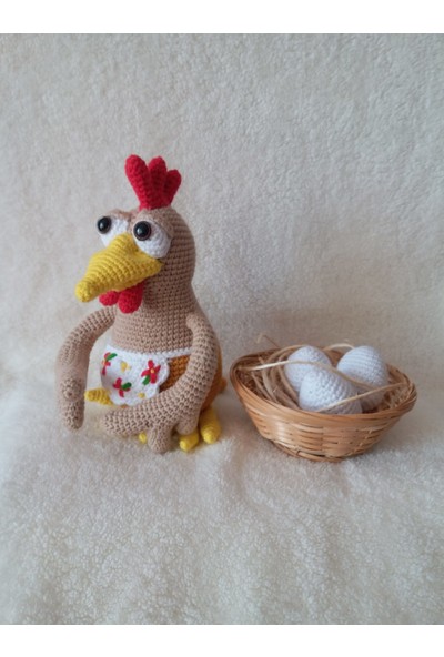 Oyuncak Park Yumurtacı Tavuk Amigurumi Organik Oyuncak
