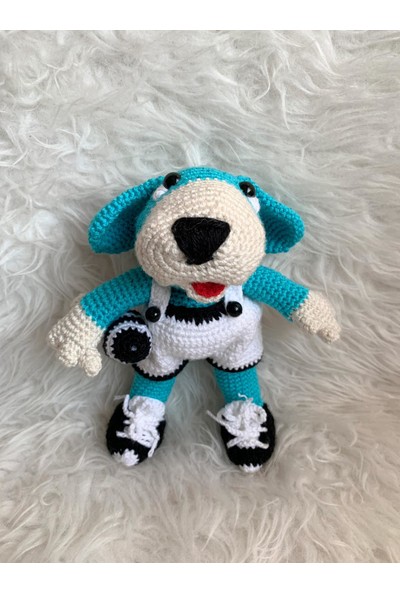Oyuncak Park Topçu Köpek Amigurumi Organik Oyuncak