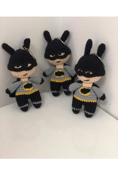 Oyuncak Park Batman Maskot Bebek Amigurumi Anahtarlık Oyuncak