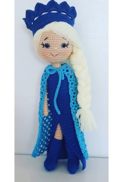 Oyuncak Park Sevimli Elsa Bebek Amigurumi Organik Oyuncak