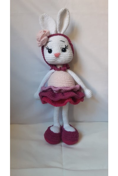 Oyuncak Park Sevimli Süslü Tavşik Amigurumi Organik Oyuncak