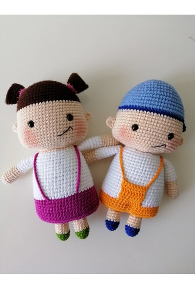 Oyuncak Park Afacan Ikizler Ege ile Ece Amigurumi Organik Oyuncak
