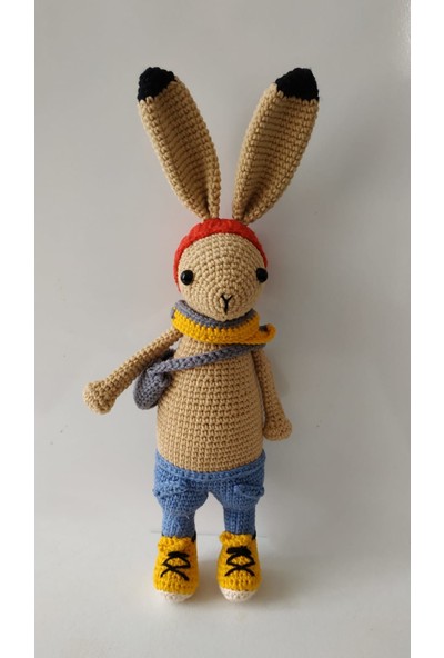 Oyuncak Park Tavşan Jack Amigurumi Organik Oyuncak