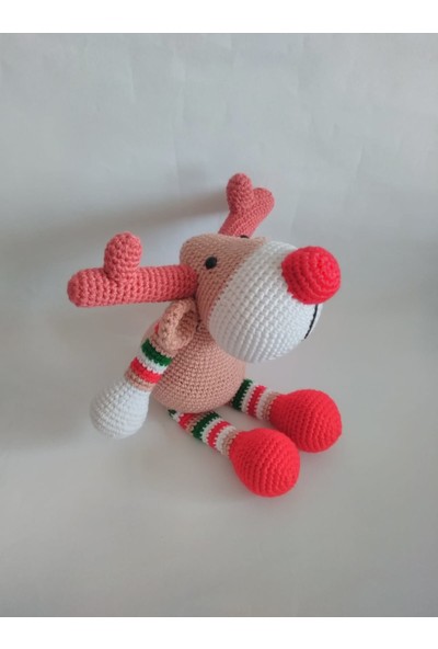 Oyuncak Park Çizgili Geyik Amigurumi Organik Oyuncak